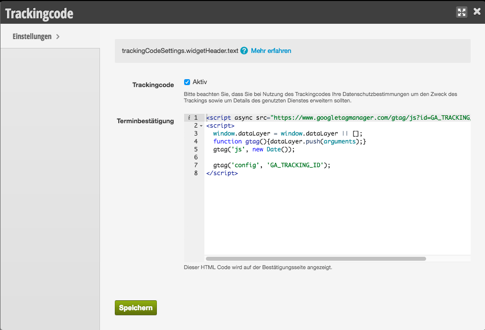 belbo-tracking-code-einbinden | Handbuch
