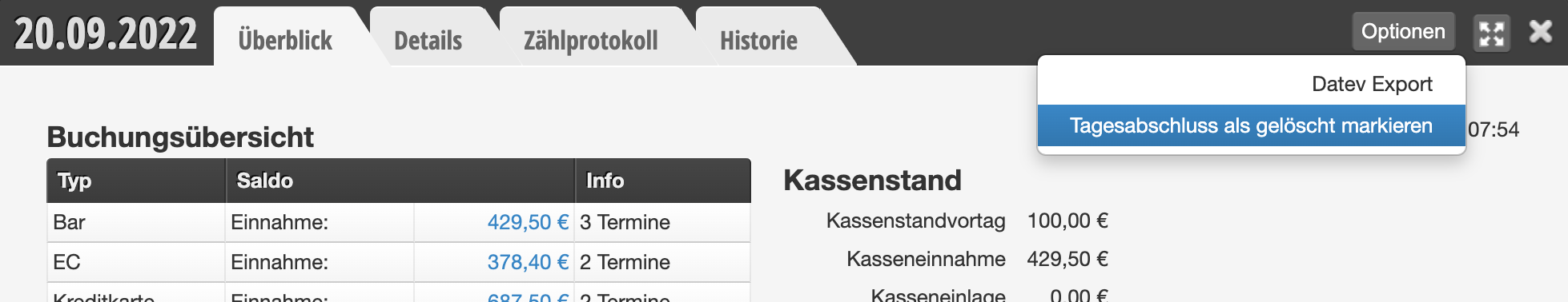 belbo-tagesabschluss-loeschen | Handbuch